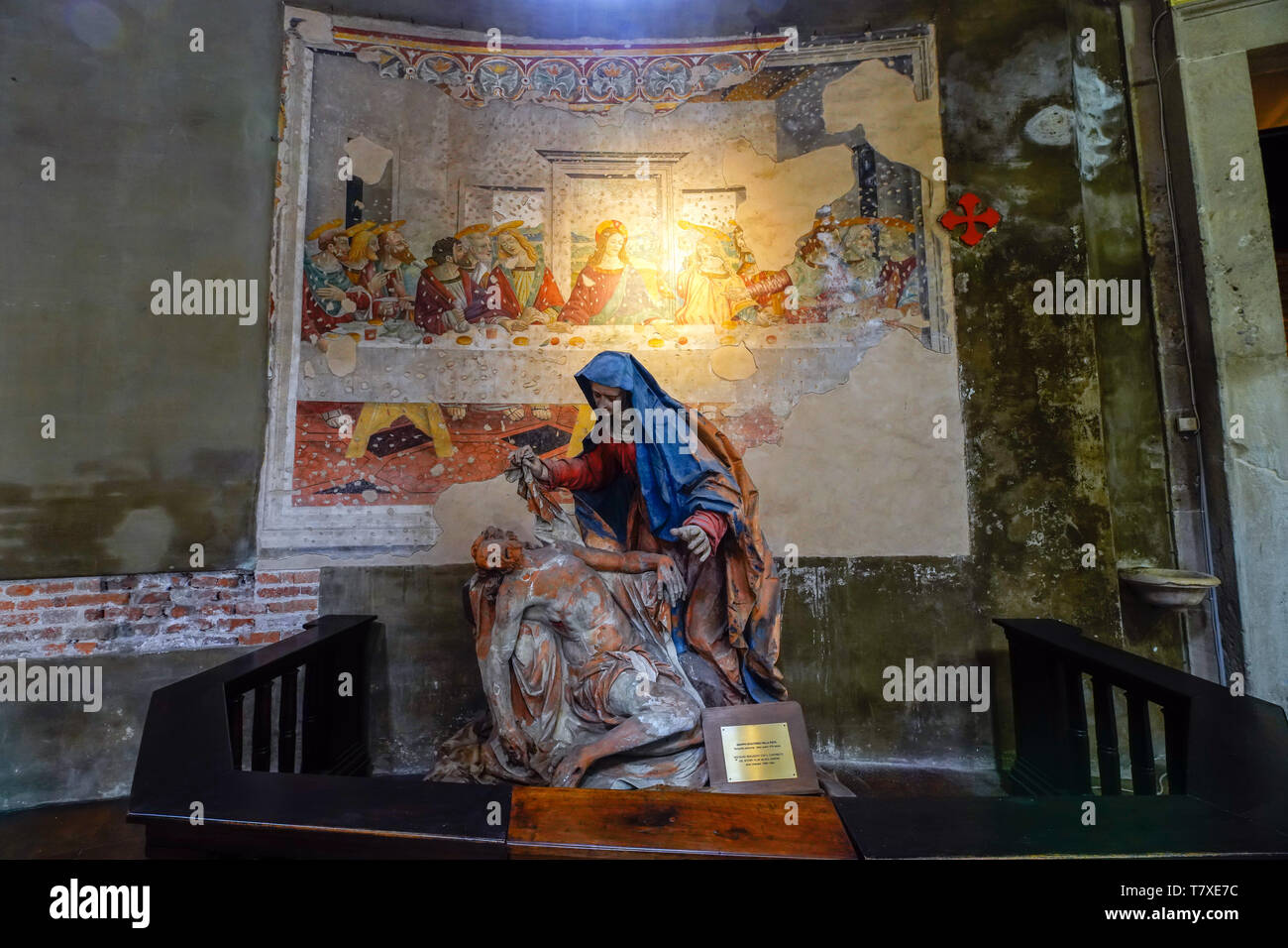 Fresco of the Last Supper, by late fifteenth century painter Antonio ...