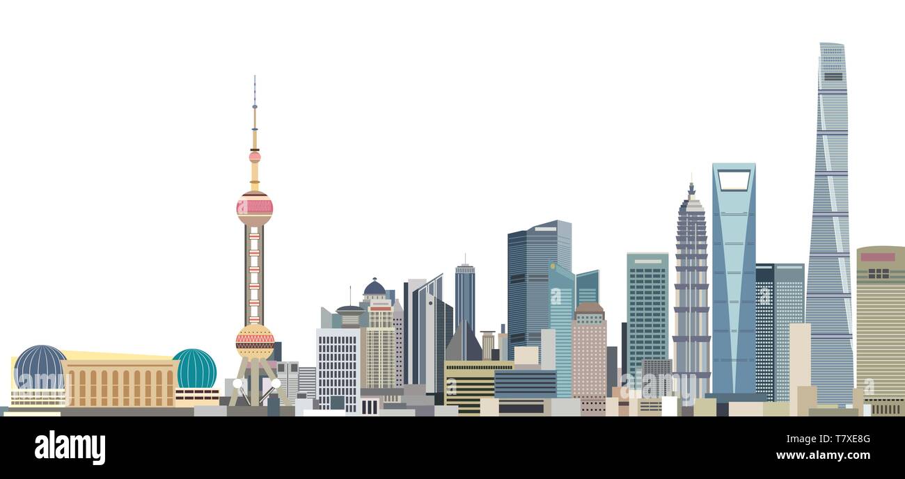 Vector illustration of Shanghai city skyline Stock Vector Image & Art ... Vector illustration of Shanghai city skyline Stock Vector Image & Art ...