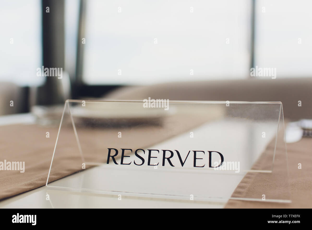 Elegant Restaurant Table Setting Service for Reception with Reserved ...