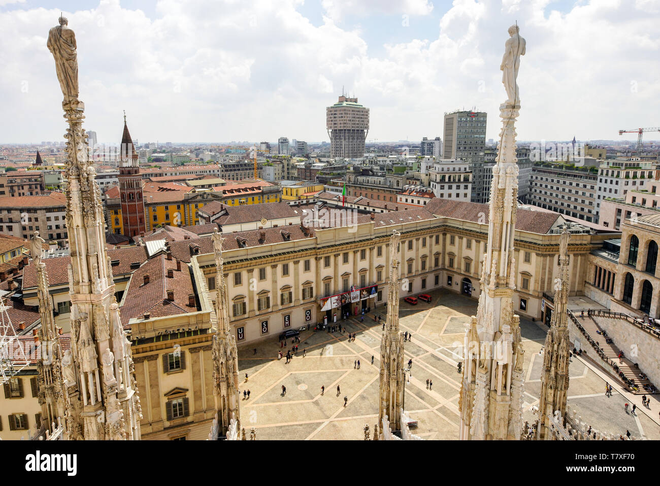 View from rooftop of Milan Cathedral, Milano, Italy Stock Photo - Alamy