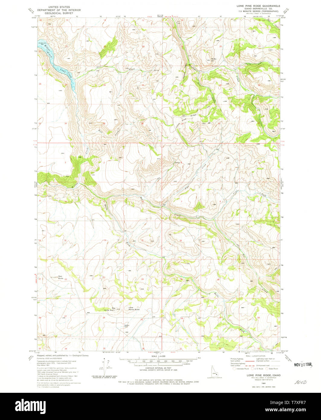 Map of pine ridge hi-res stock photography and images - Alamy