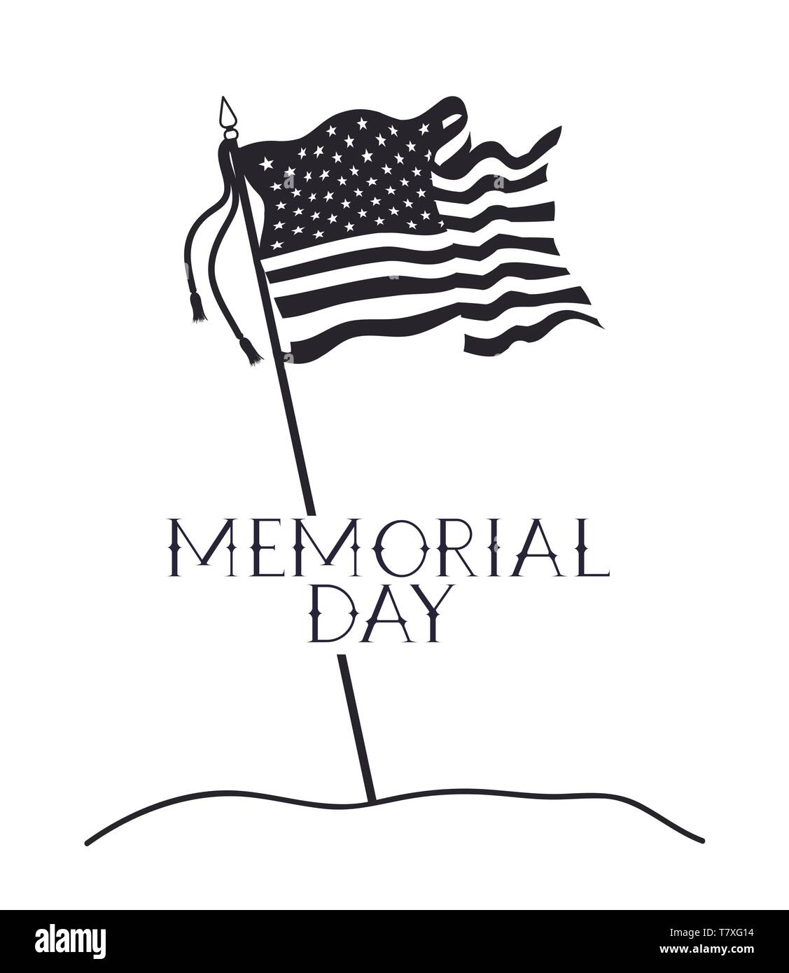 usa flag of memorial day emblem Stock Vector Image & Art - Alamy