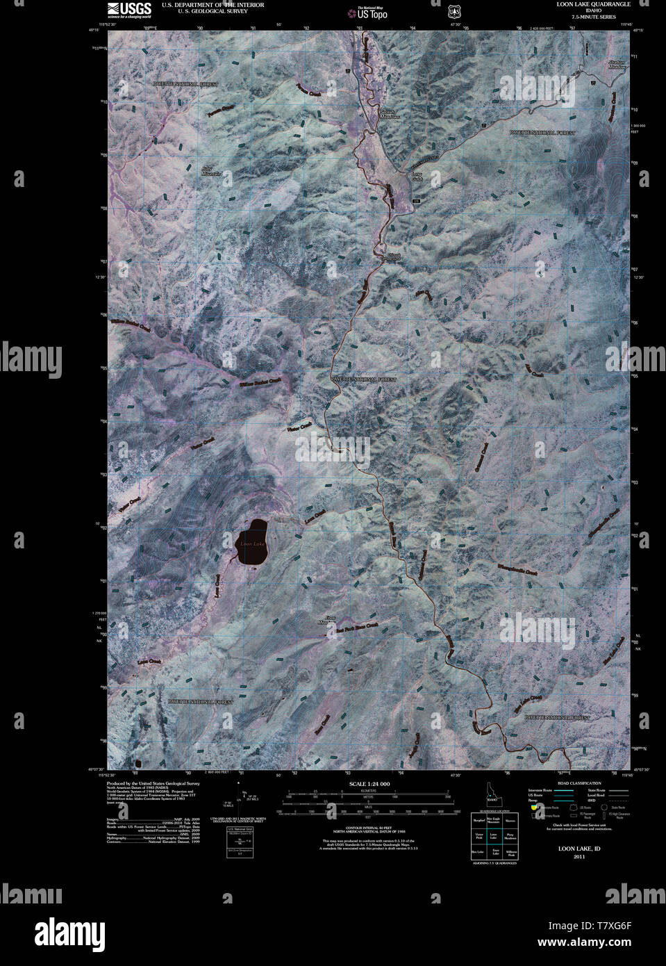 Map of loon lake hi-res stock photography and images - Alamy