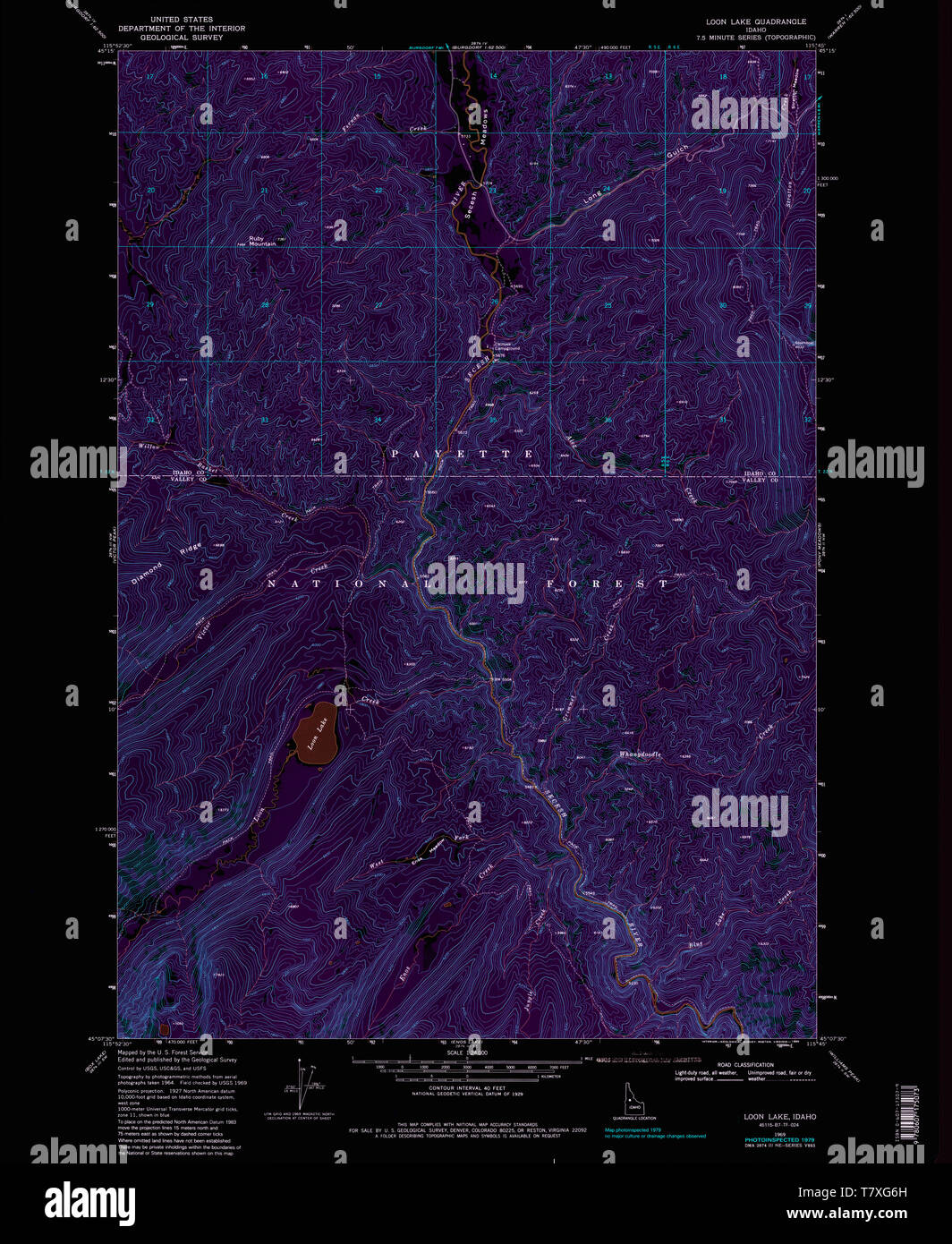 Map of loon lake hi-res stock photography and images - Alamy