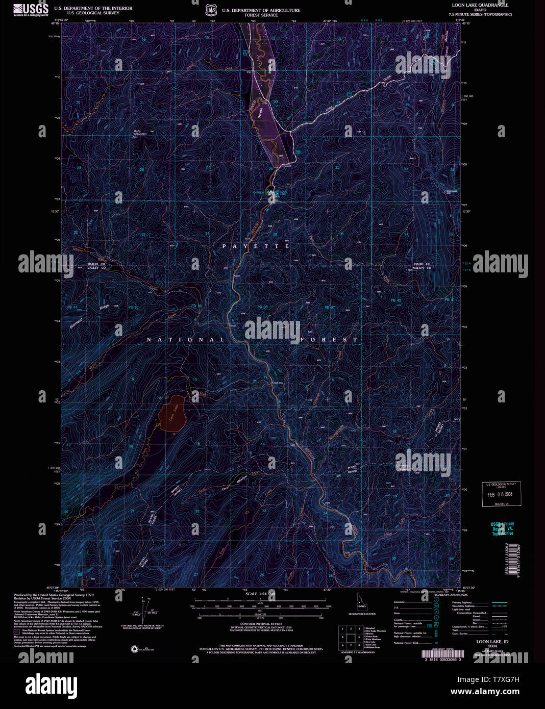 Map of loon lake hi-res stock photography and images - Alamy