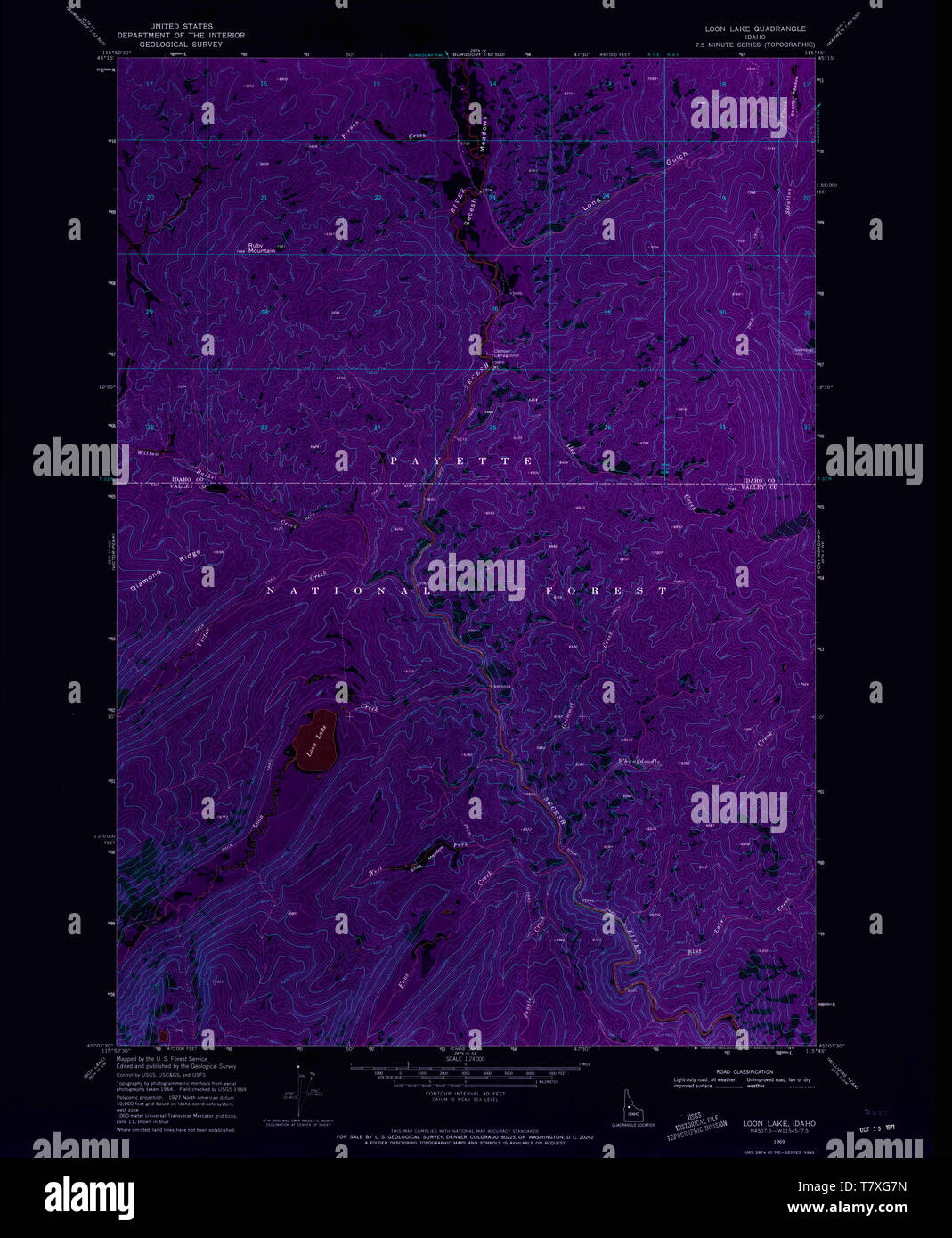 Map of loon lake hi-res stock photography and images - Alamy