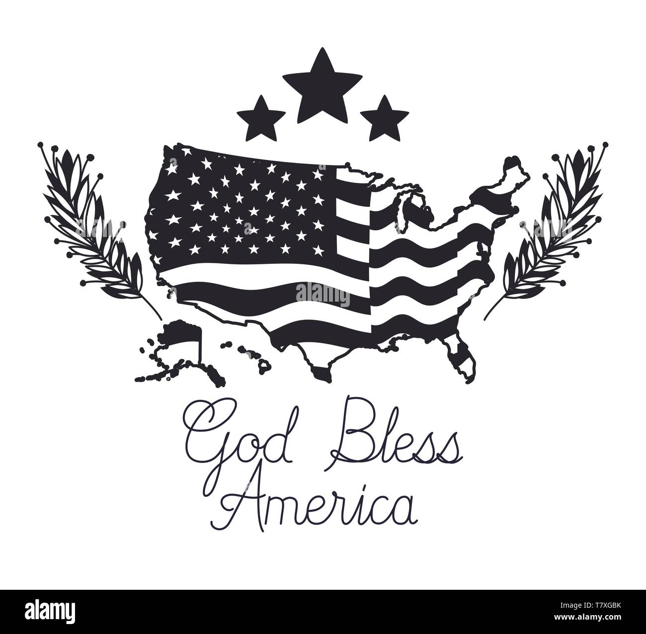 usa map with flag of memorial day emblem Stock Vector Image & Art - Alamy