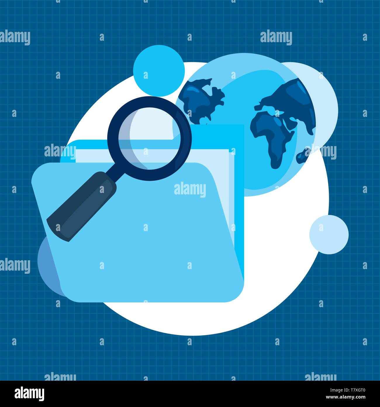 World Folder Analysis Cybersecurity Data Protection Vector Illustration Stock Vector Image And Art