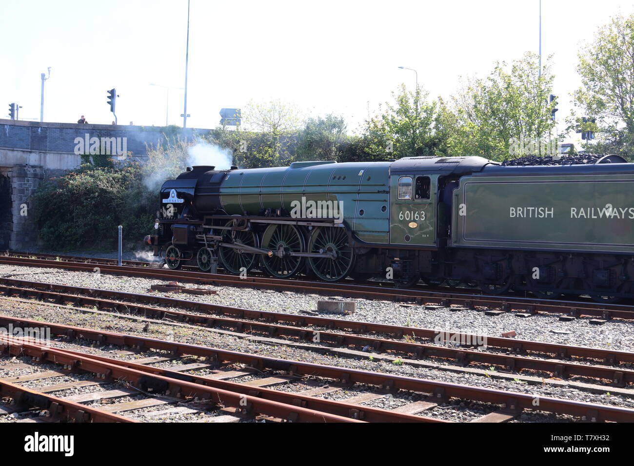 The 60163 Tornado steam locomotive hauling the Ynys mon express from ...