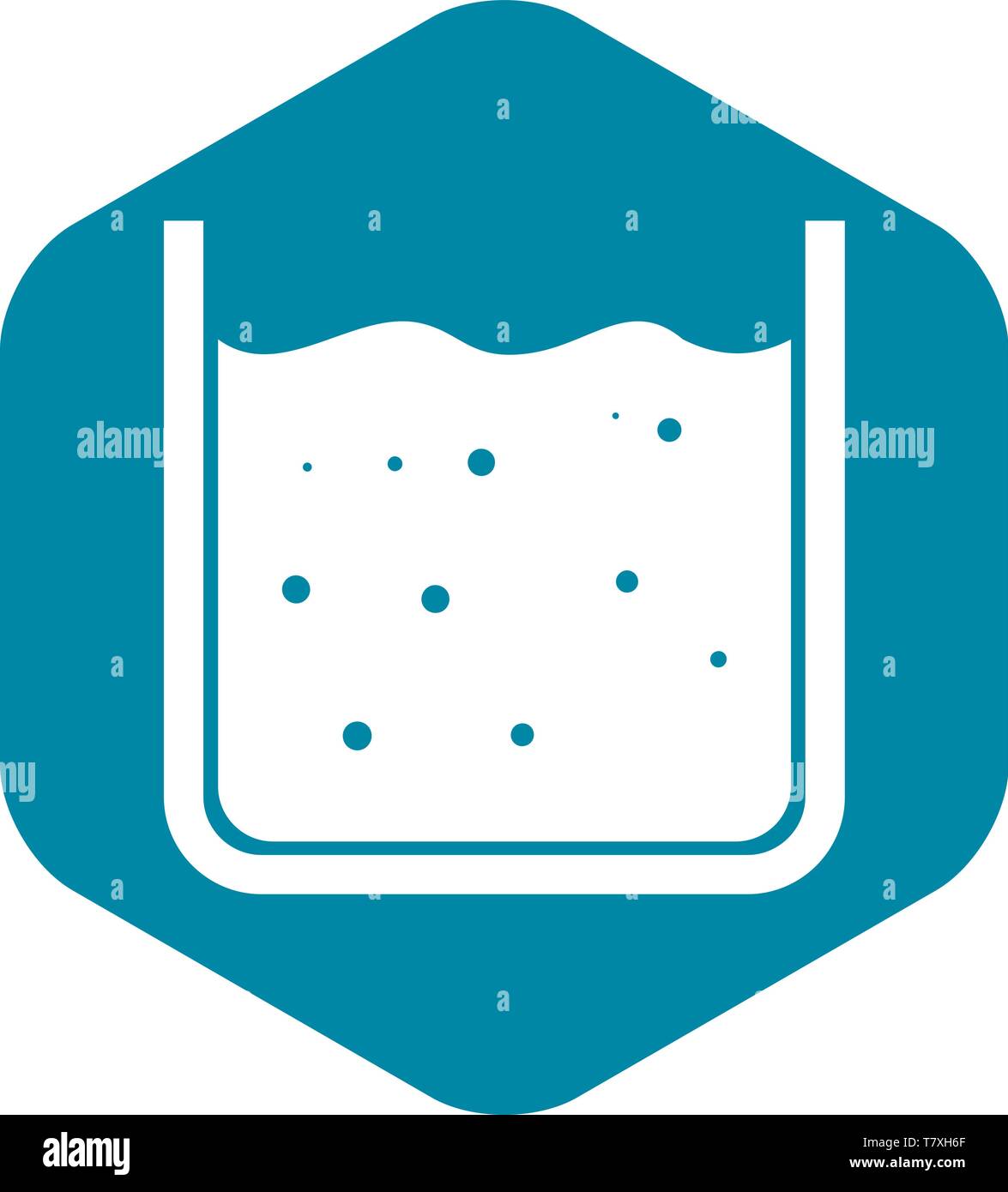 Beaker filled with liquid icon, simple style Stock Vector Image & Art ...