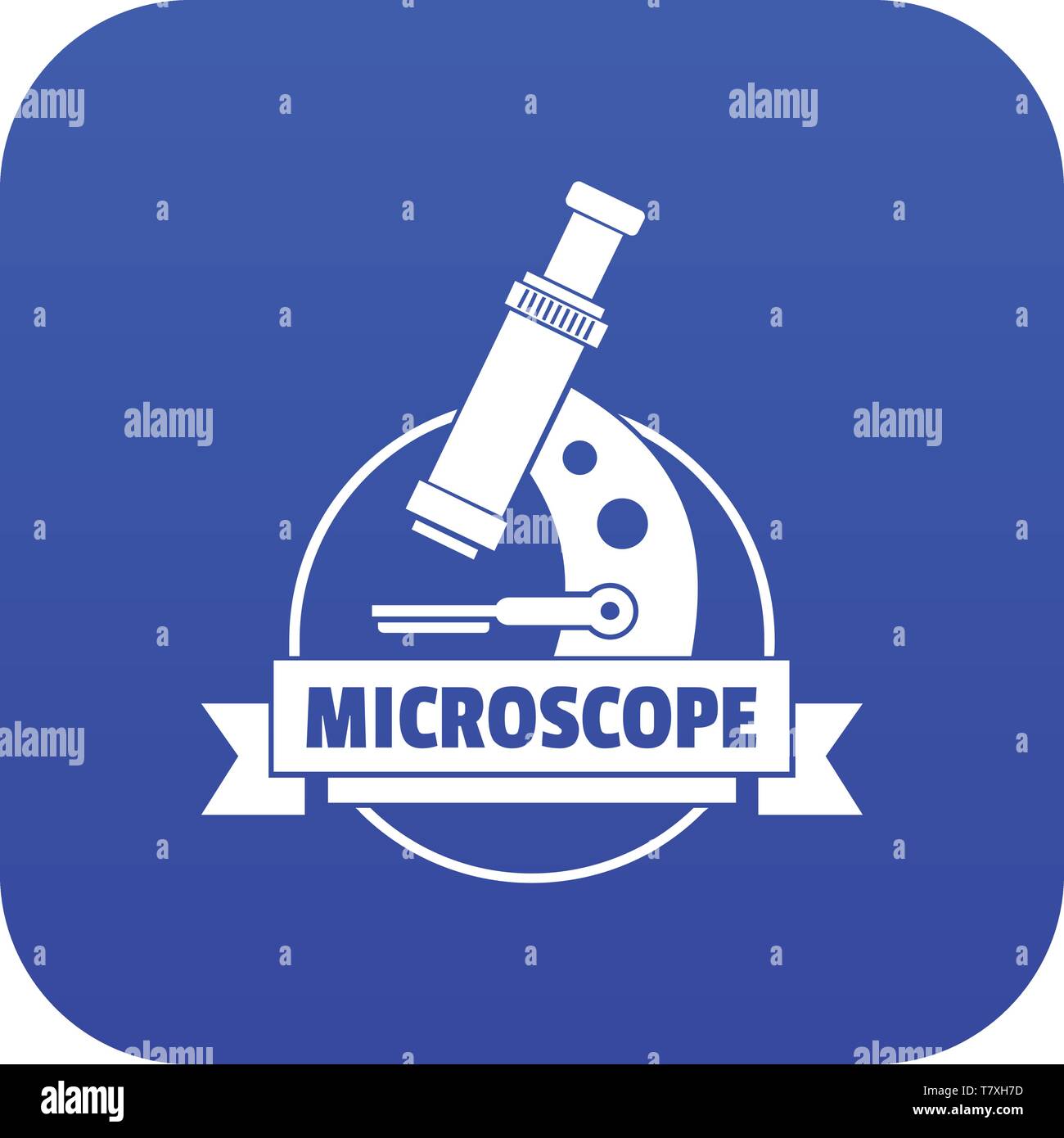 Microscope icon blue vector Stock Vector Image & Art - Alamy