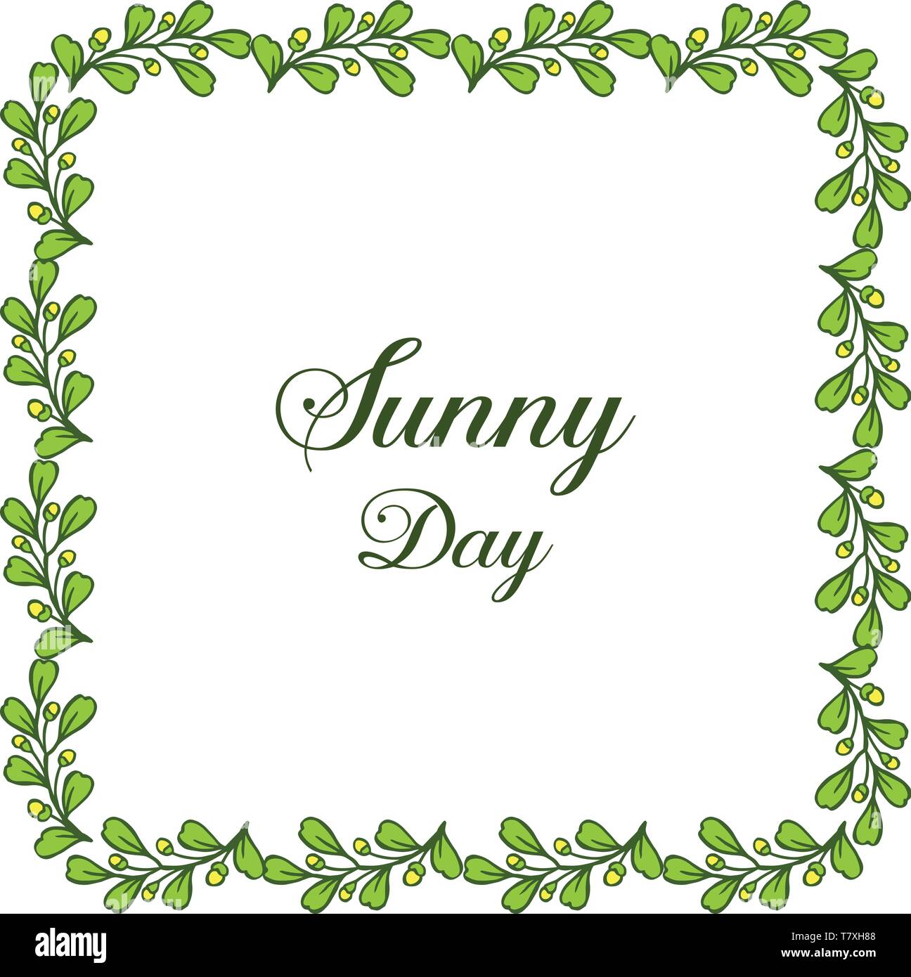 Vector illustration various design flower frame for invitation sunny ...