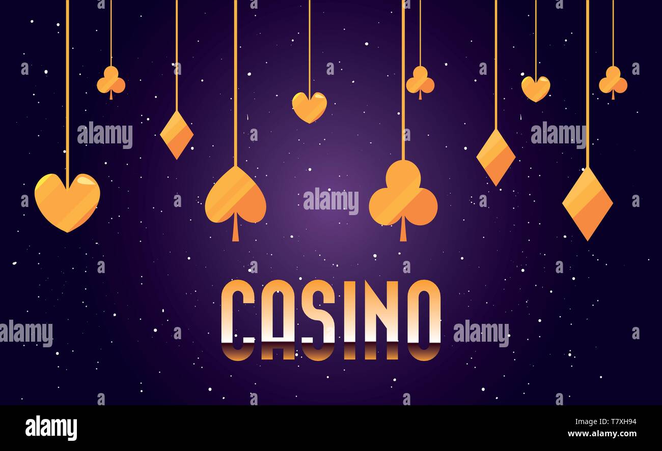 suit cards hanging casino game bets vector illustration Stock Vector ...
