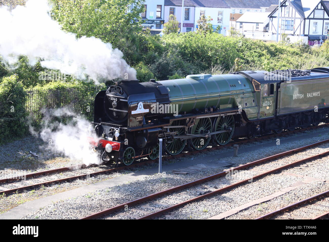 The 60163 Tornado steam locomotive hauling the Ynys mon express from ...