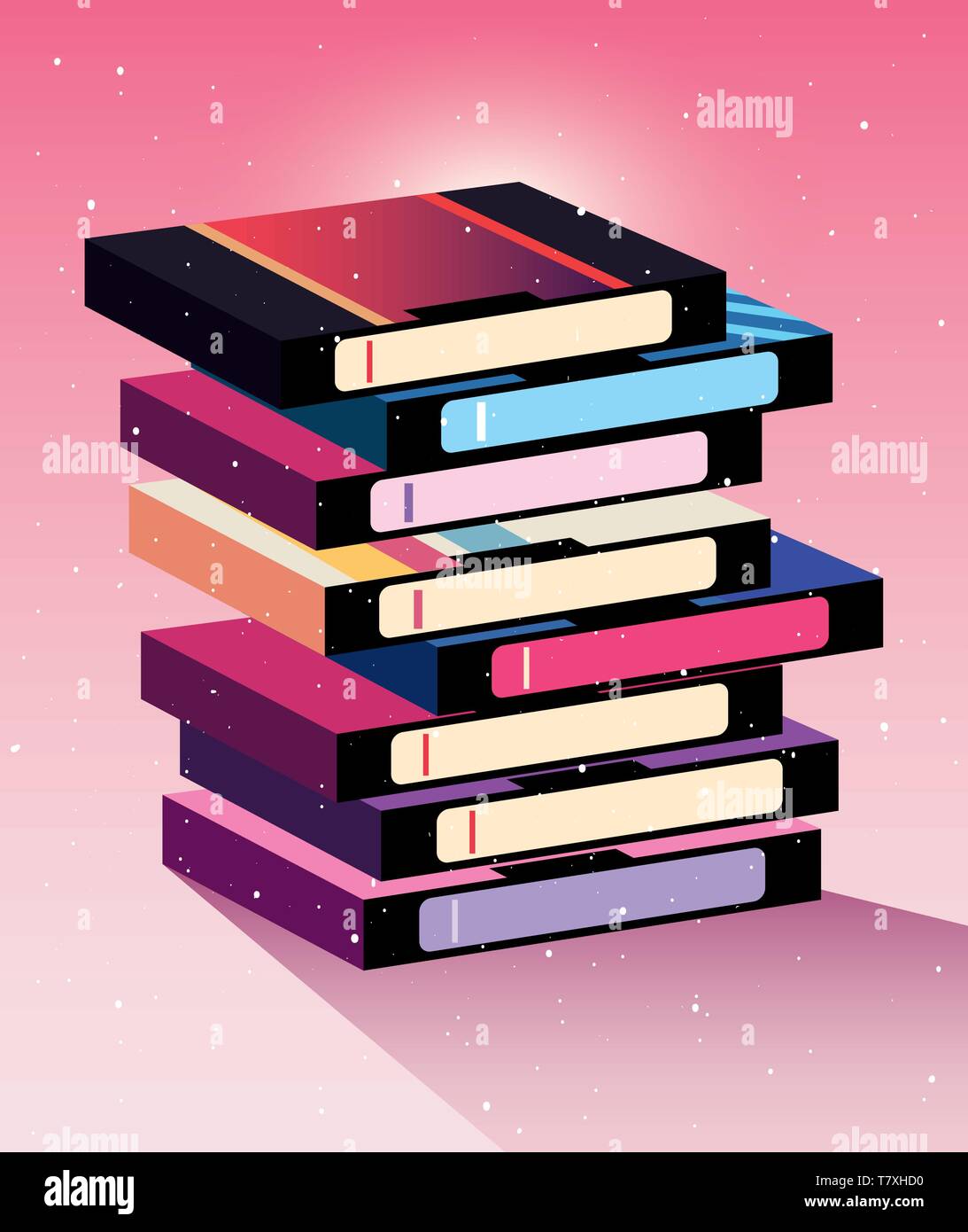 beta tape video retro 80s style vector illustration Stock Vector Image ...