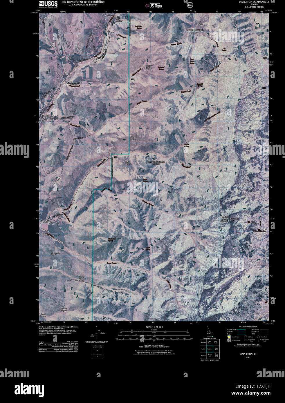 Map of mapleton hi-res stock photography and images - Alamy