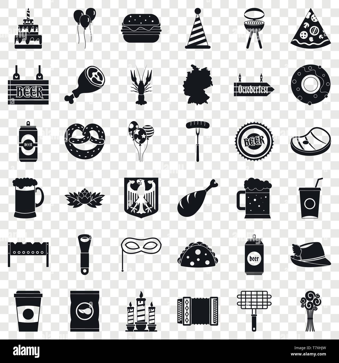 Beer bottle icons set, simple style Stock Vector Image & Art - Alamy