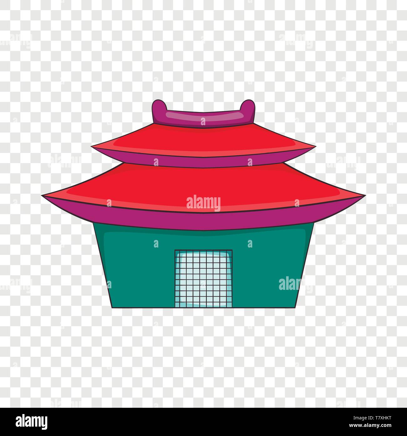 Asian pagoda icon, cartoon style Stock Vector Image & Art - Alamy