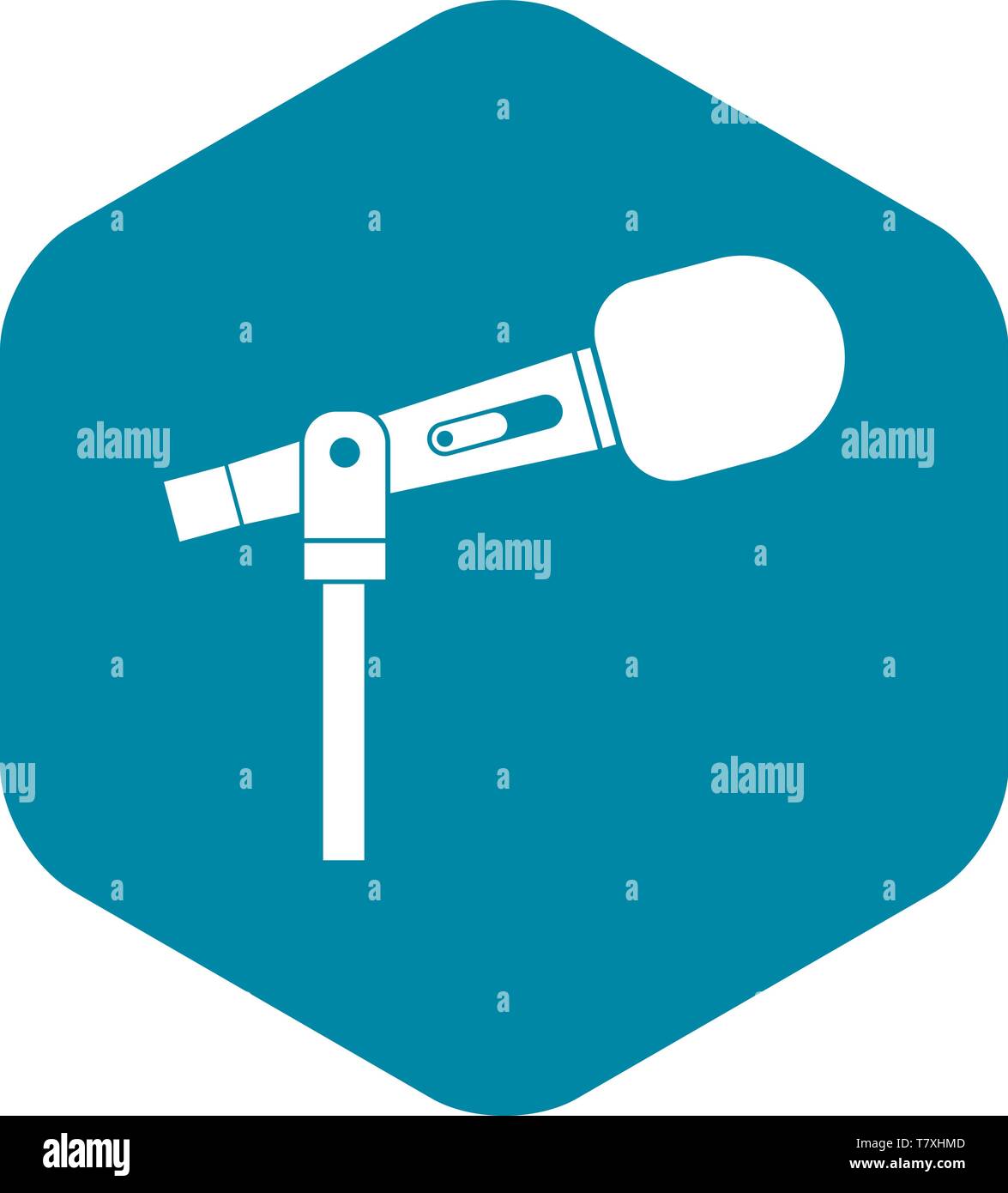 Microphone icon, simple style Stock Vector Image & Art - Alamy