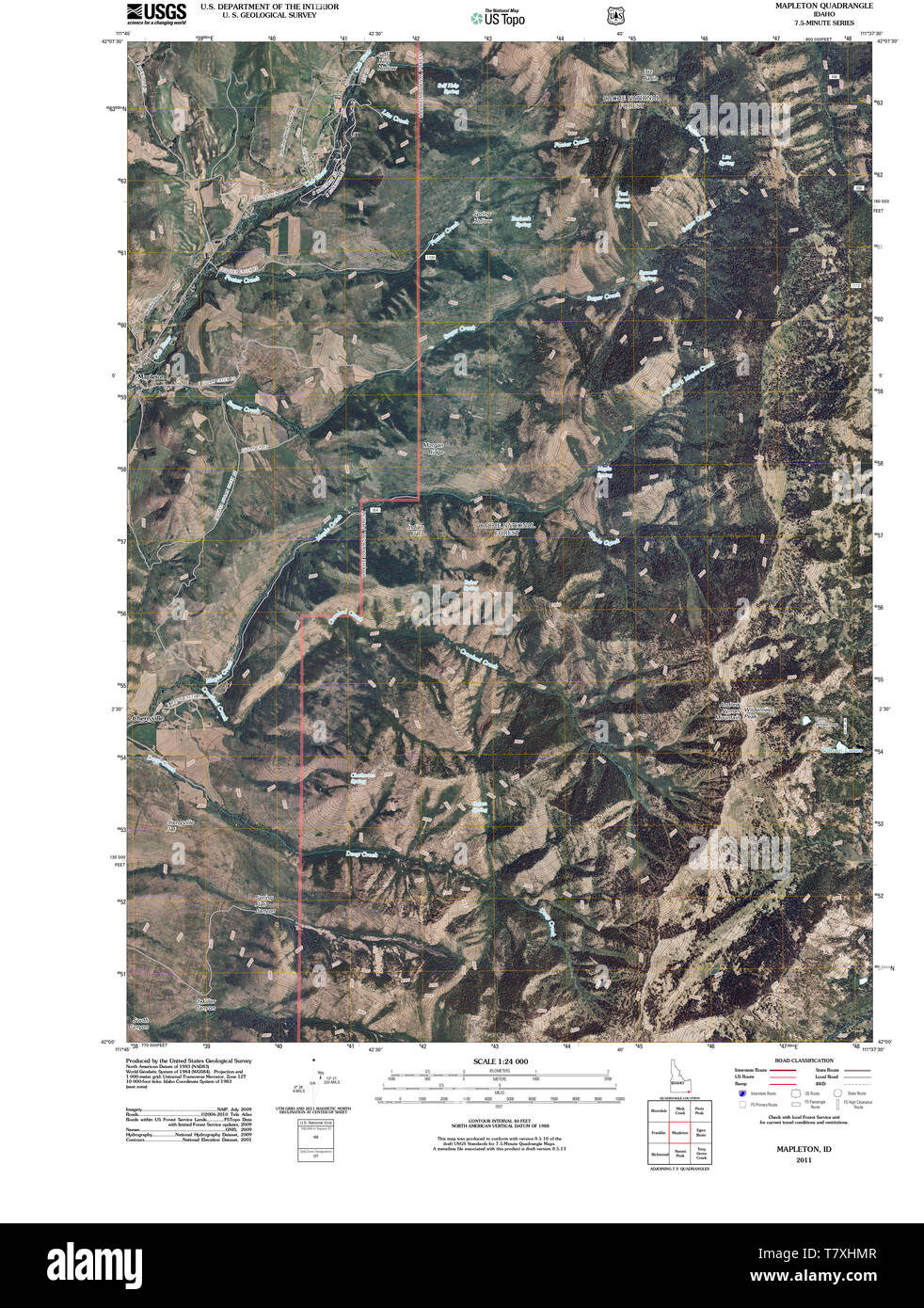 Map of mapleton hi-res stock photography and images - Alamy