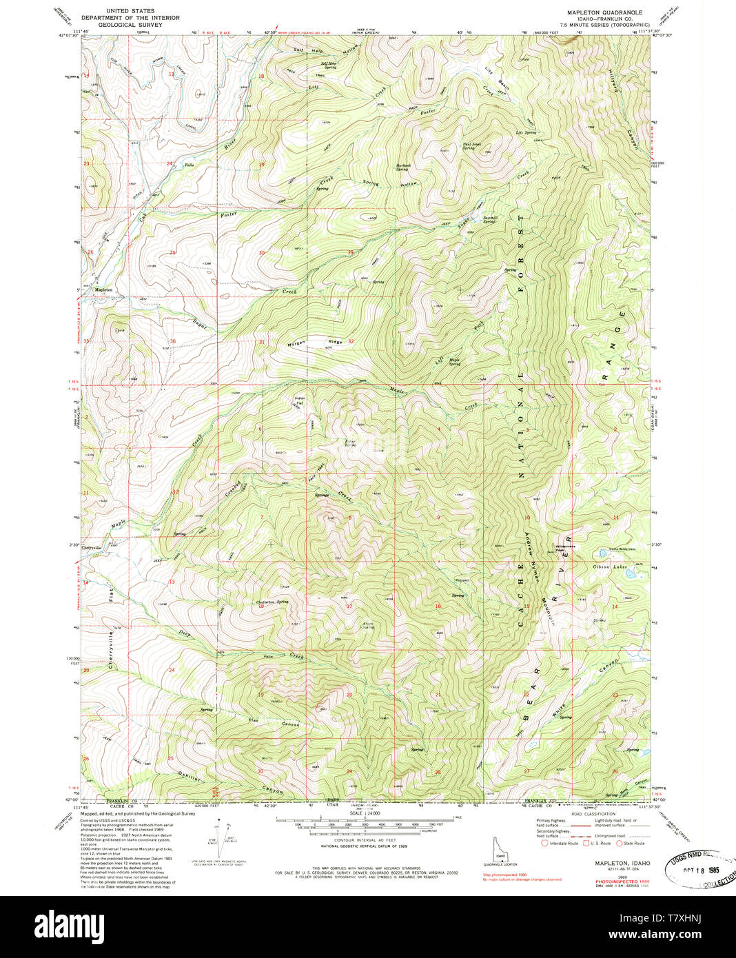 Map of mapleton hi-res stock photography and images - Alamy