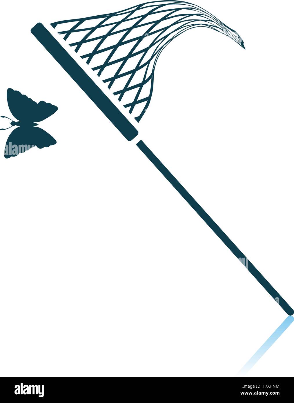 Butterfly Net Icon. Shadow Reflection Design. Vector Illustration Stock ...