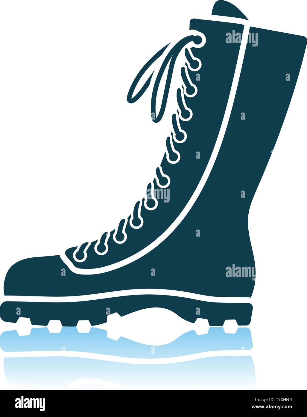 Hiking Boot Icon. Shadow Reflection Design. Vector Illustration Stock ...