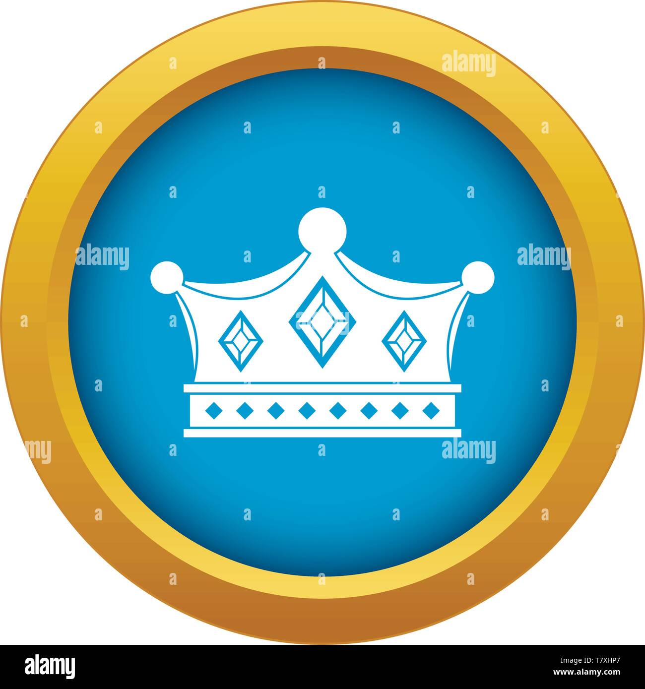 Prince crown icon blue vector isolated Stock Vector Image & Art - Alamy