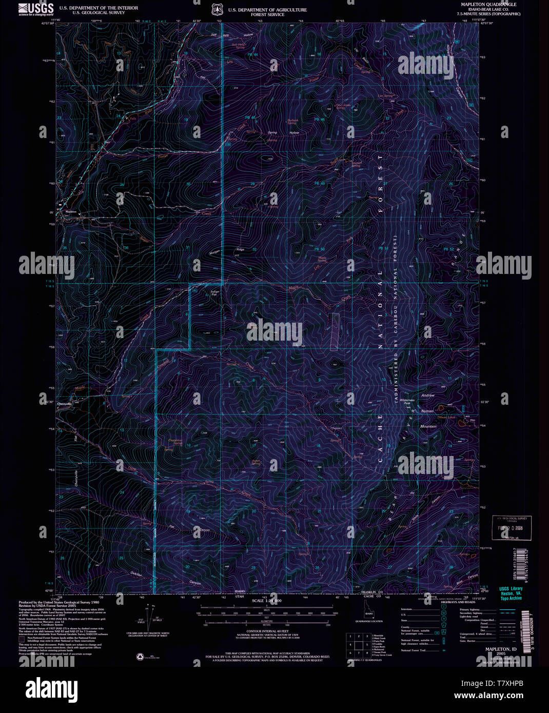 Map of mapleton hi-res stock photography and images - Alamy