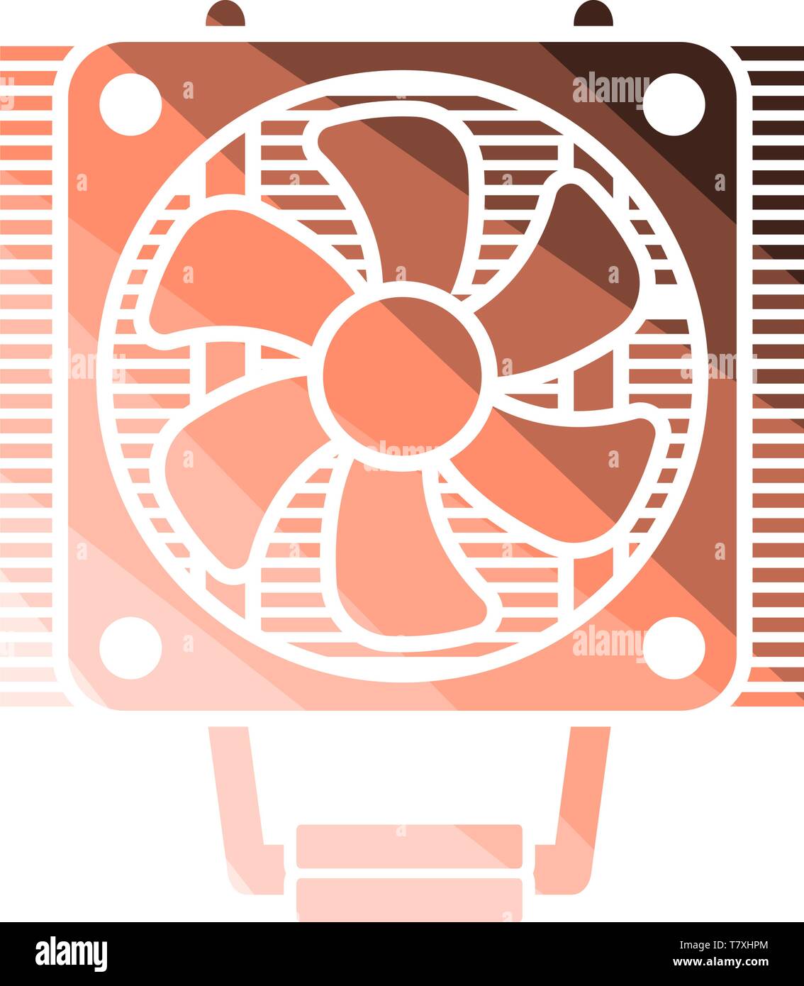 CPU Fan Icon. Flat Color Ladder Design. Vector Illustration Stock ...