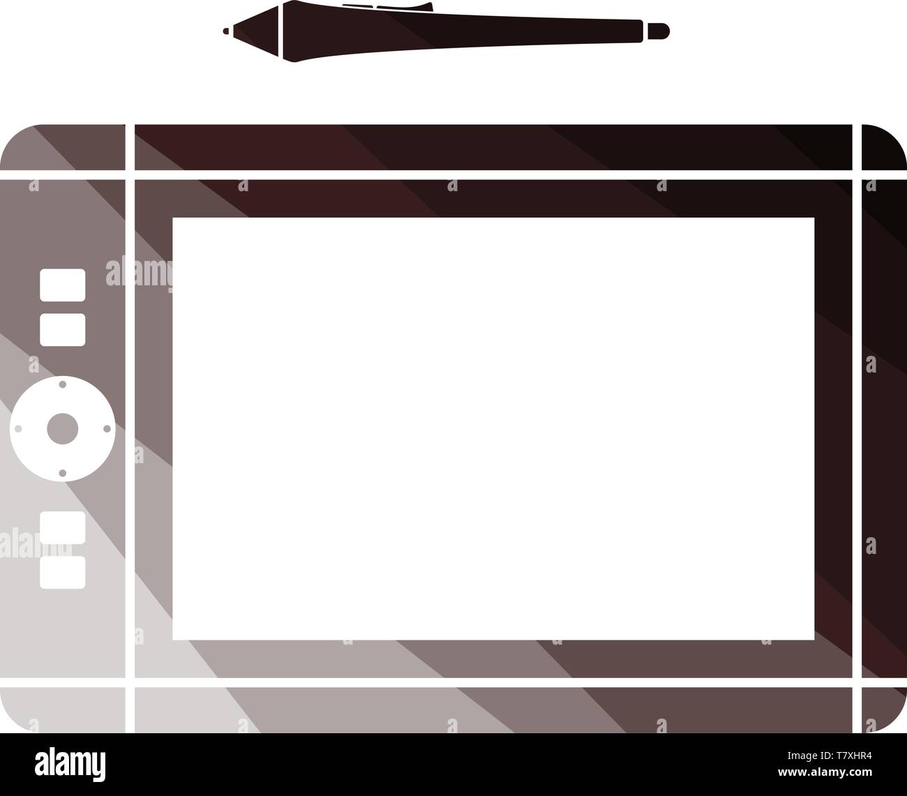 Graphic Tablet Icon. Flat Color Ladder Design. Vector Illustration ...