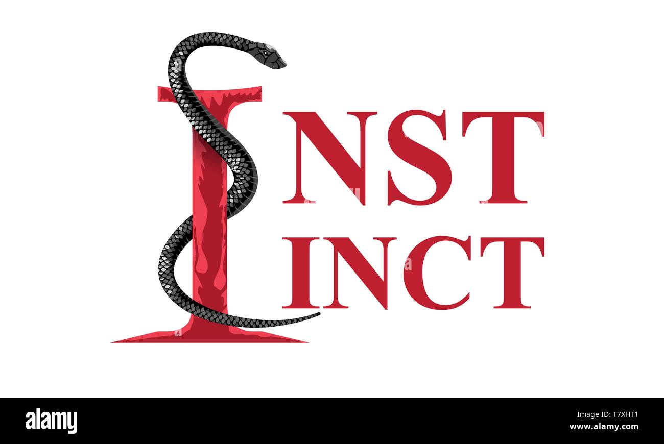 Creative Instinct slogan with huge snake illustration for t-shirt ...