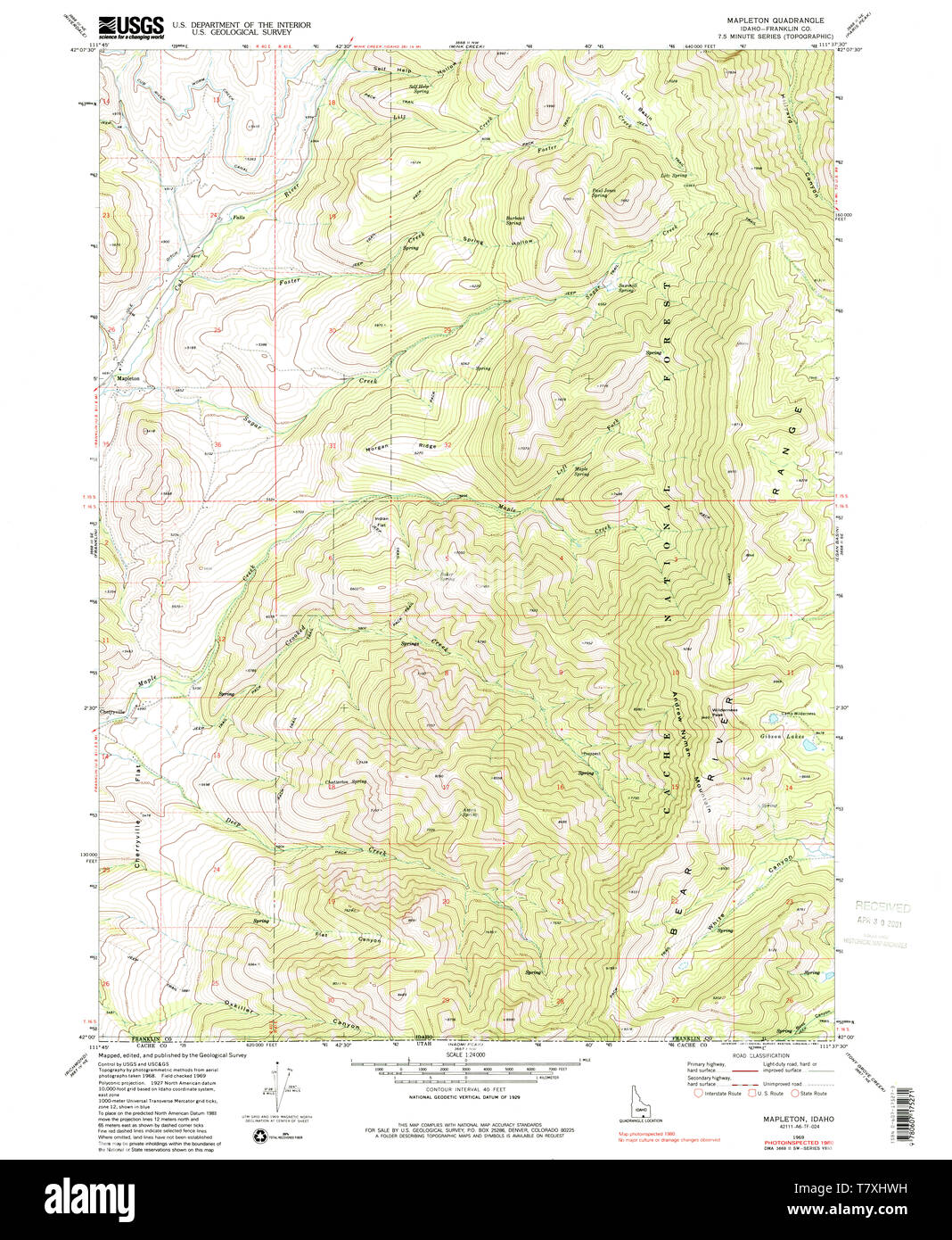 Map of mapleton hi-res stock photography and images - Alamy