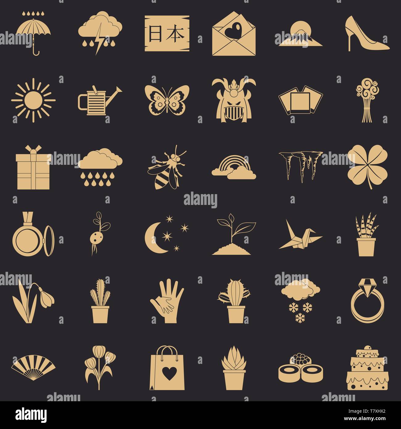 Photo icons set, simle style Stock Vector Image & Art - Alamy