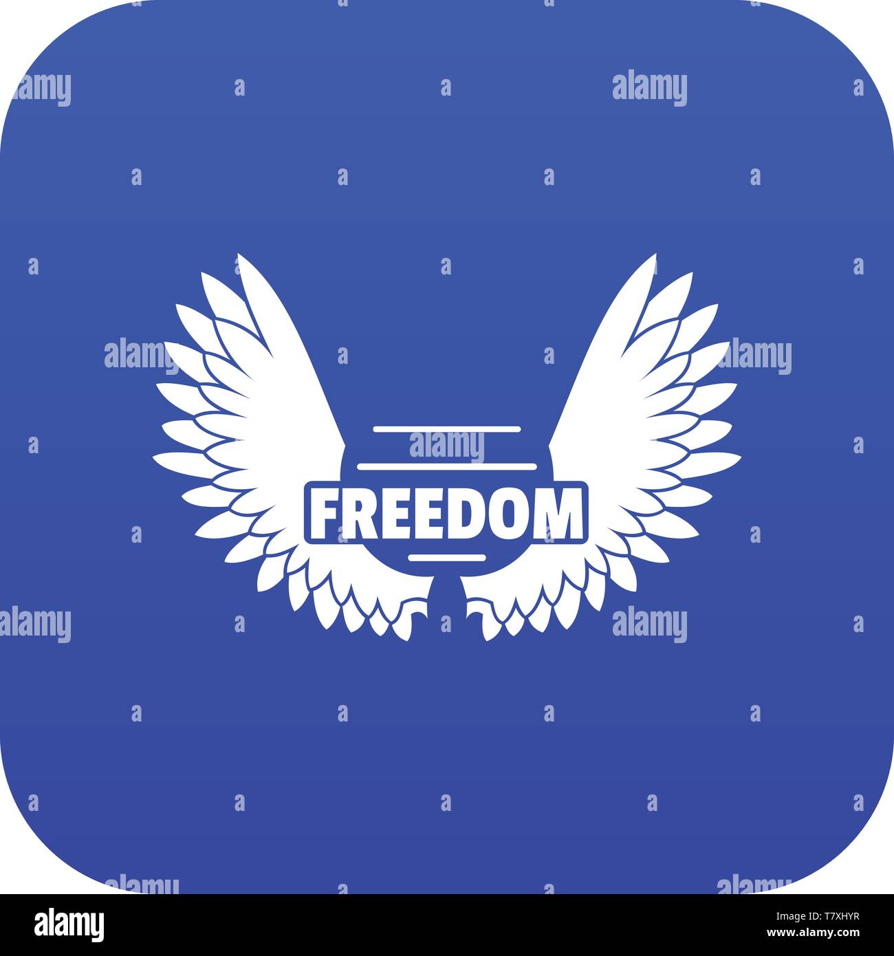 Angel wing icon blue vector Stock Vector Image & Art - Alamy