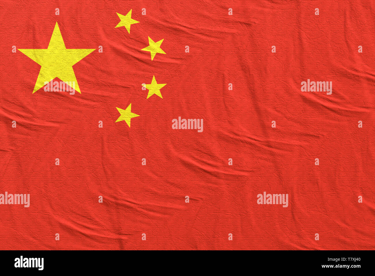 3d rendering of a China flag silk Stock Photo - Alamy