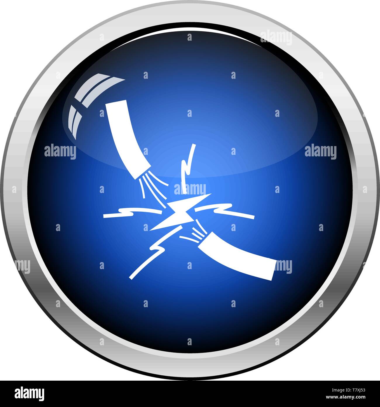 Icon Of Wire. Glossy Button Design. Vector Illustration Stock Vector ...