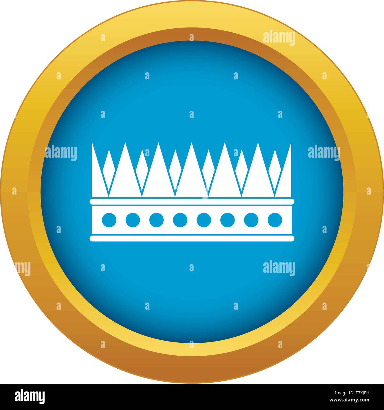 Regal crown icon blue vector isolated Stock Vector Image & Art - Alamy