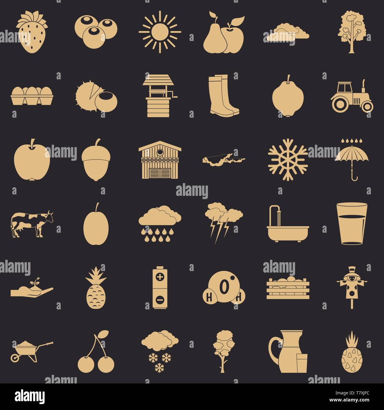 Autumn icons set, simple style Stock Vector Image & Art - Alamy
