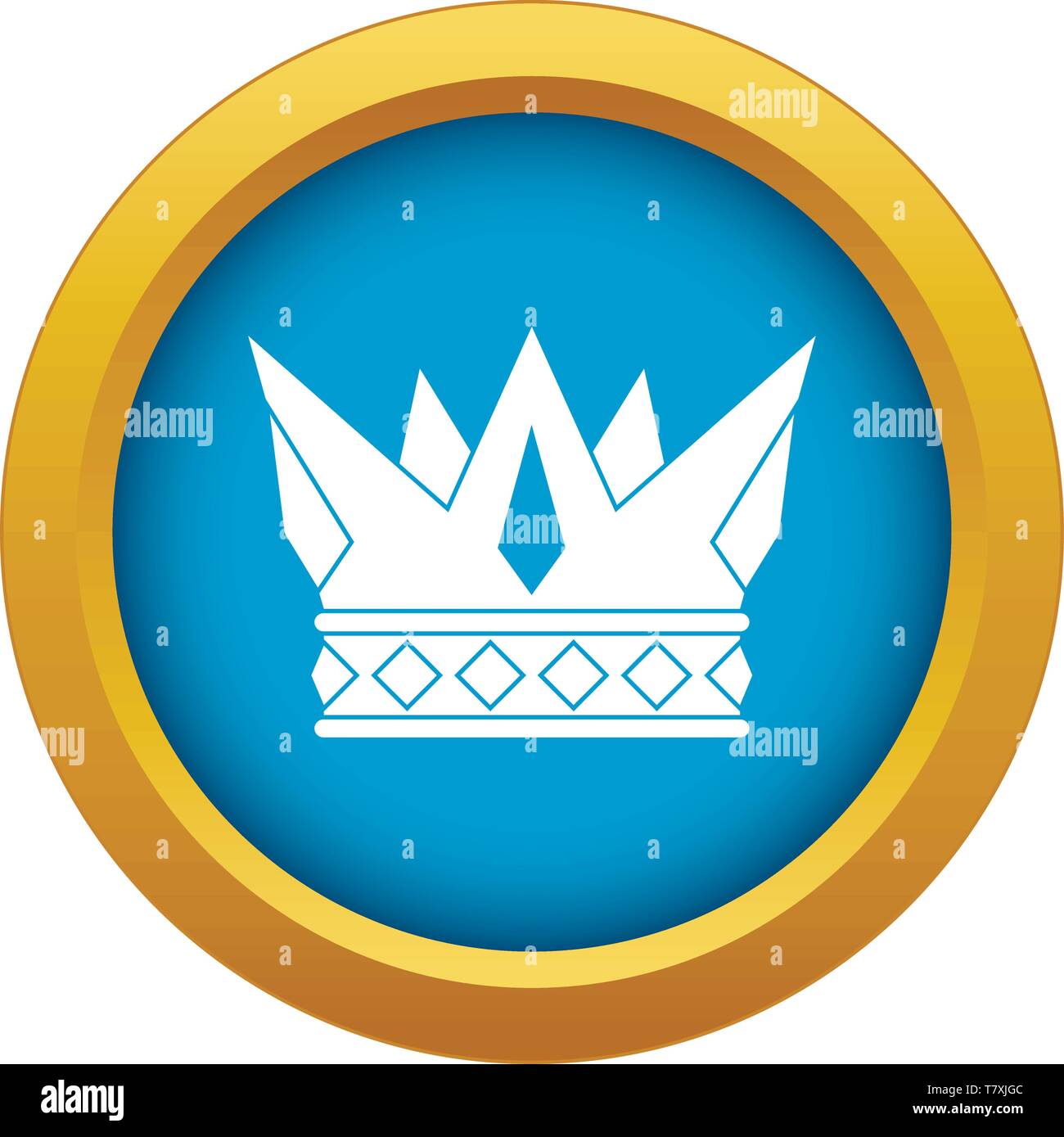 Cog crown icon blue vector isolated Stock Vector Image & Art - Alamy