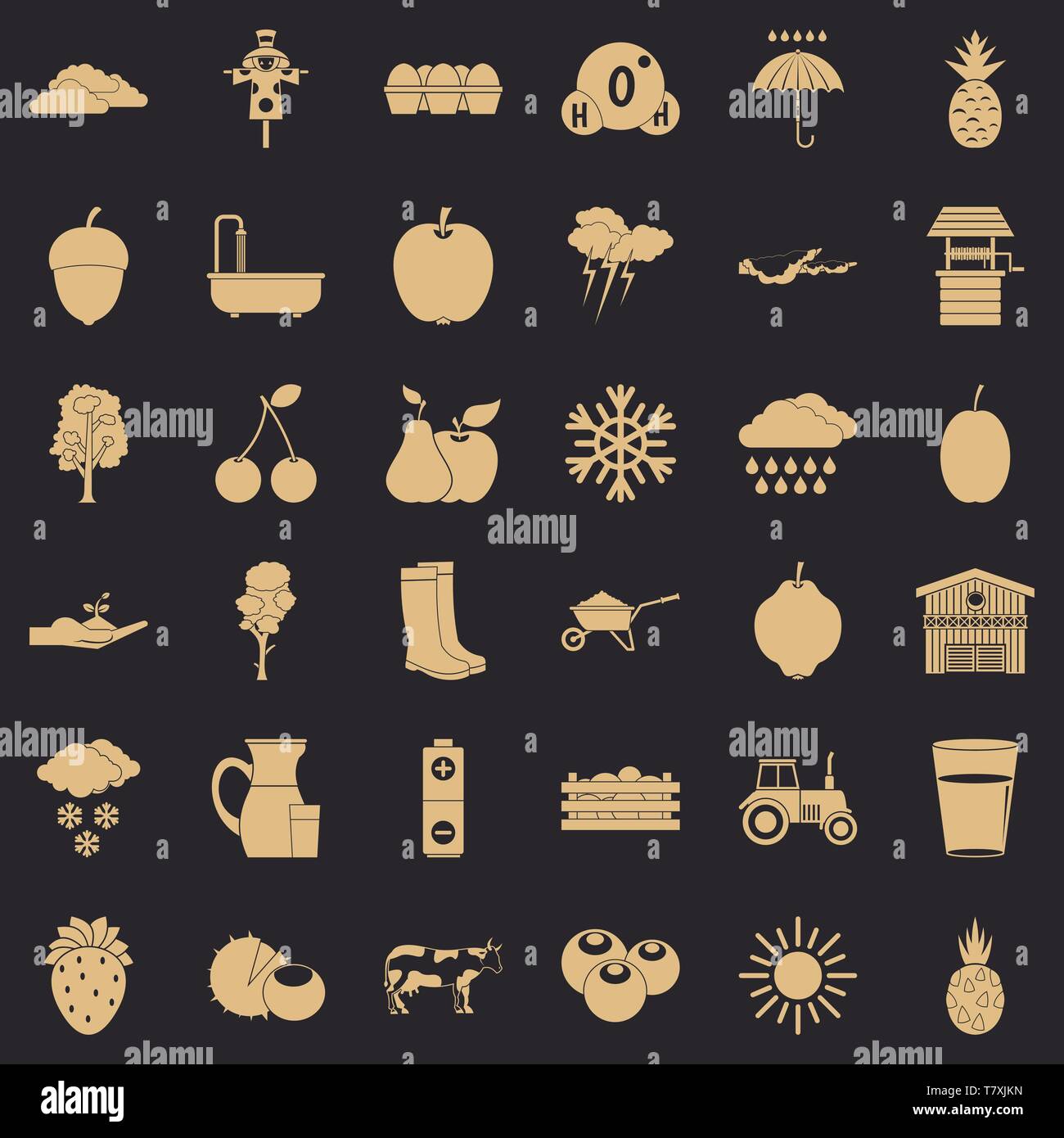Season icons set, simple style Stock Vector Image & Art - Alamy