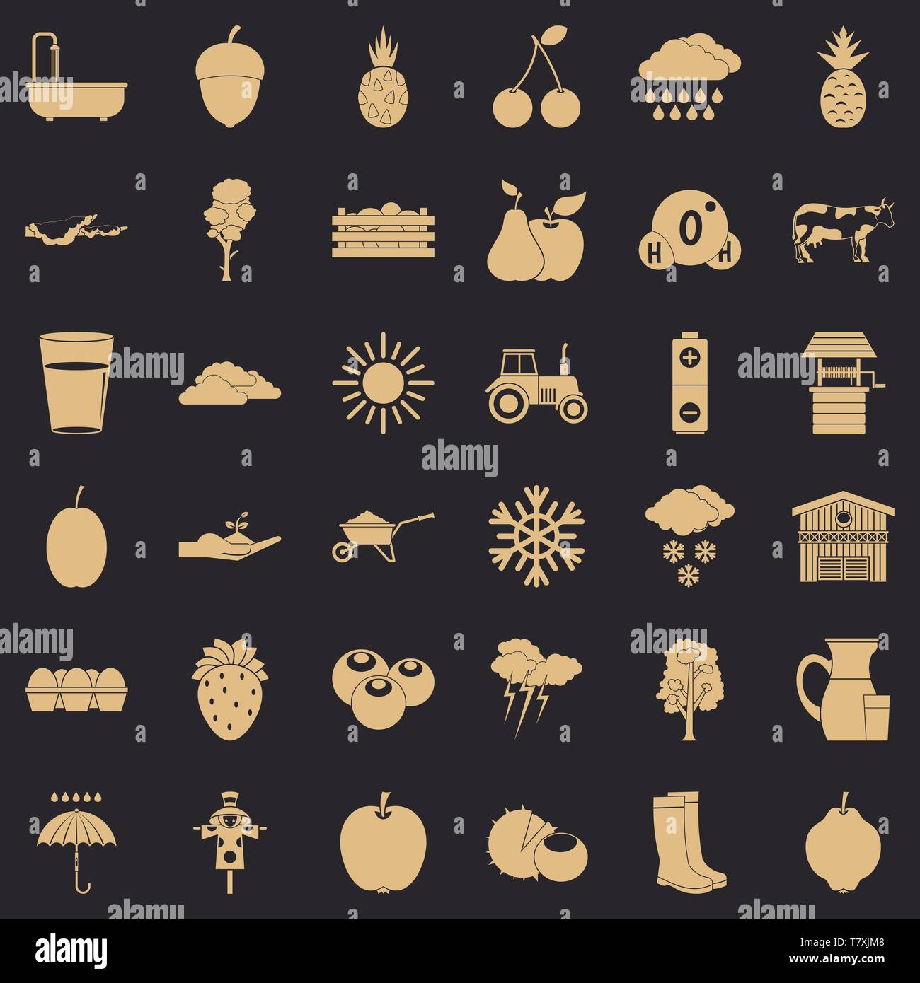 Temperature icons set, simple style Stock Vector Image & Art - Alamy