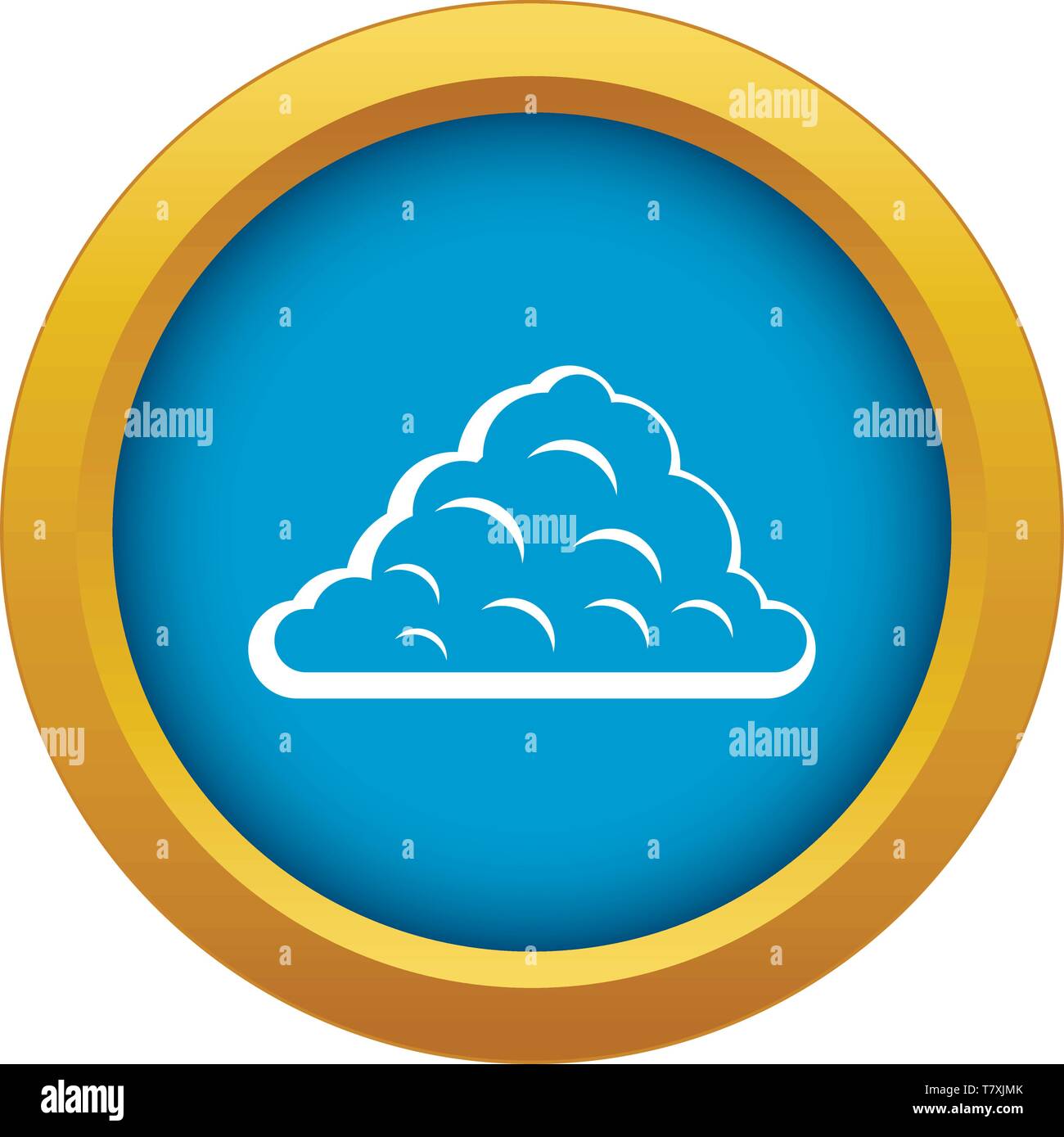 One cloud icon blue vector isolated Stock Vector Image & Art - Alamy