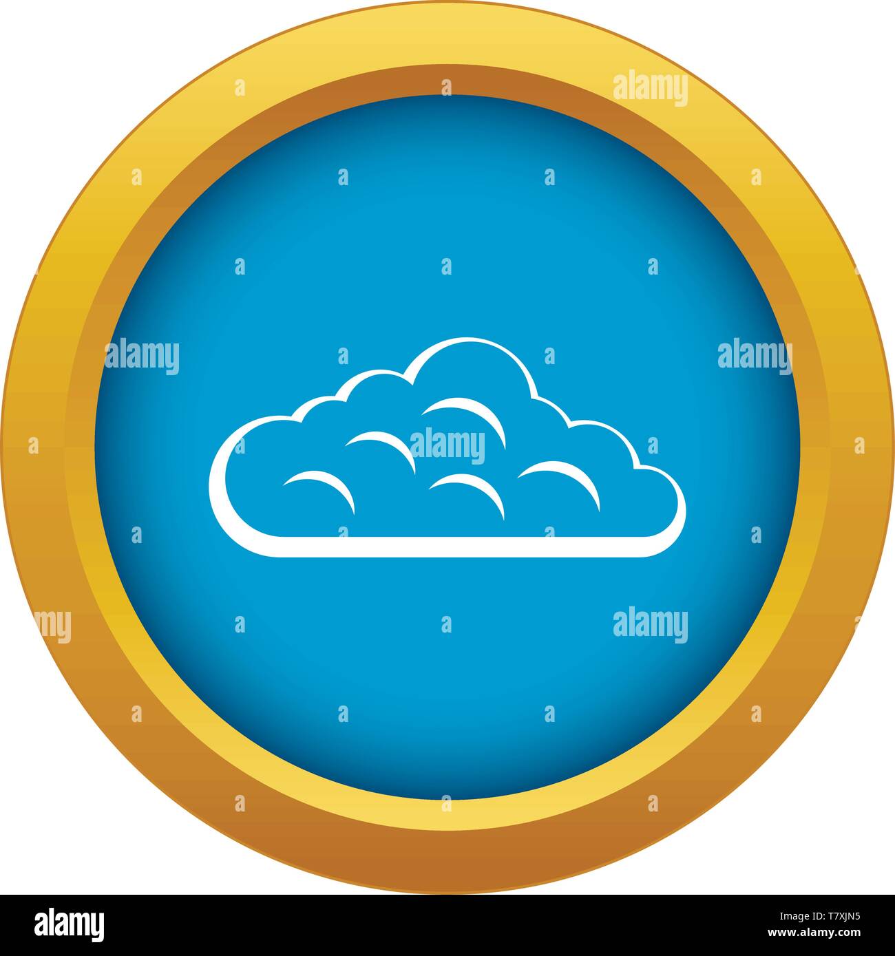 Sky cloud icon blue vector isolated Stock Vector Image & Art - Alamy