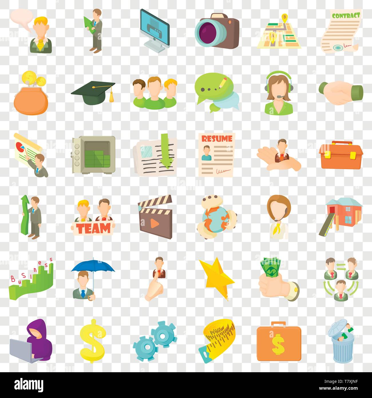 Team career icons set, cartoon style Stock Vector Image & Art - Alamy