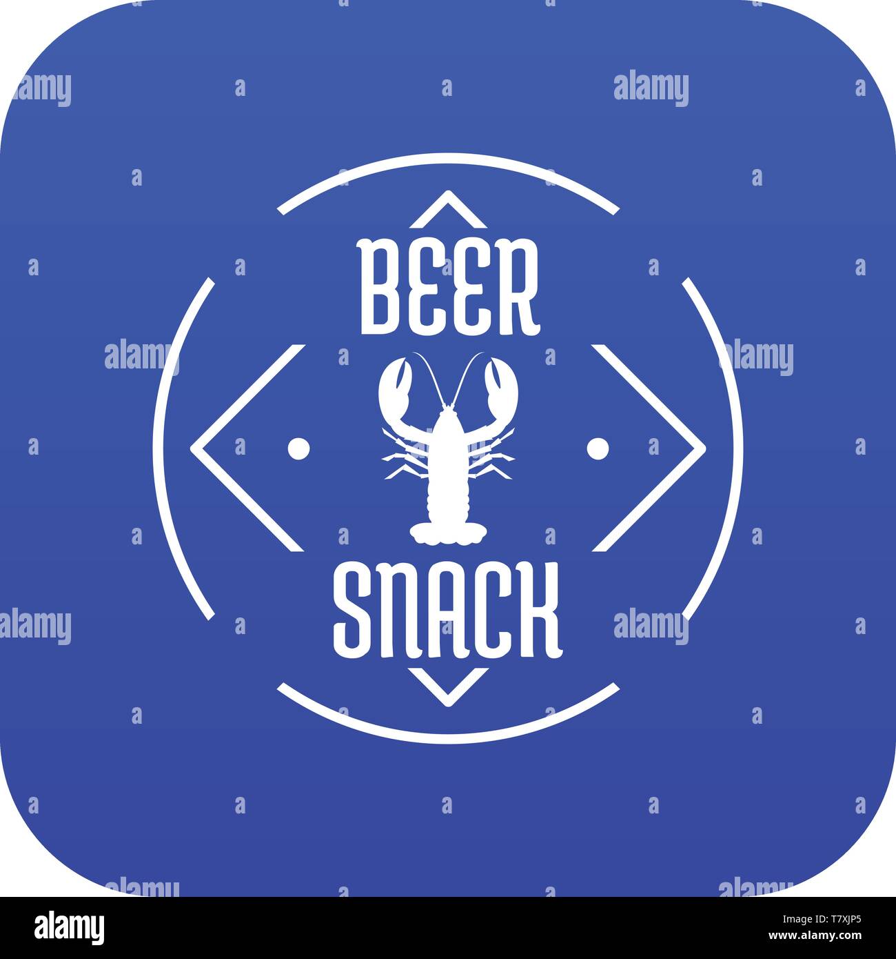 Crayfish icon blue vector Stock Vector Image & Art - Alamy