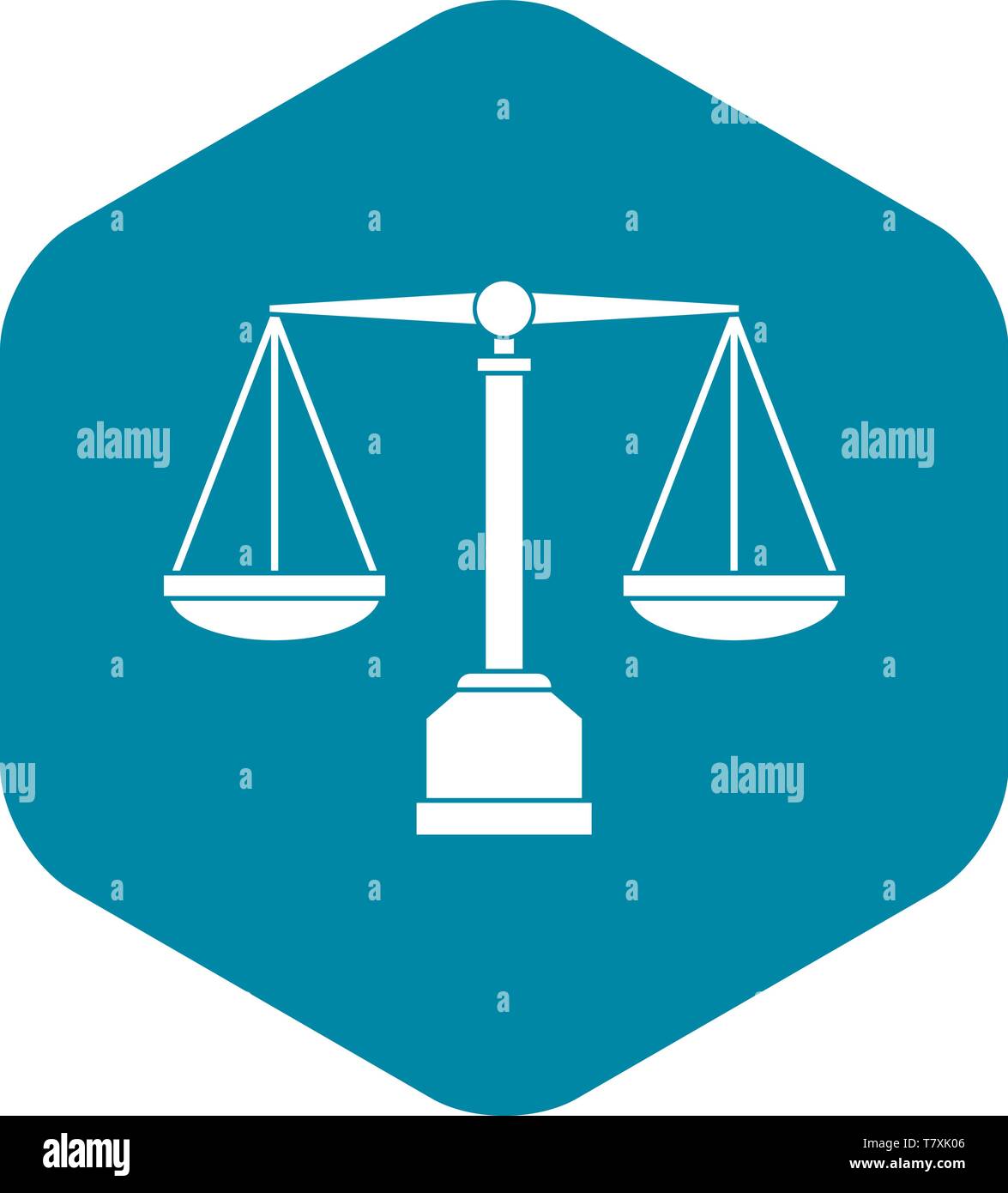 Justice scale icon, simple style Stock Vector Image & Art - Alamy