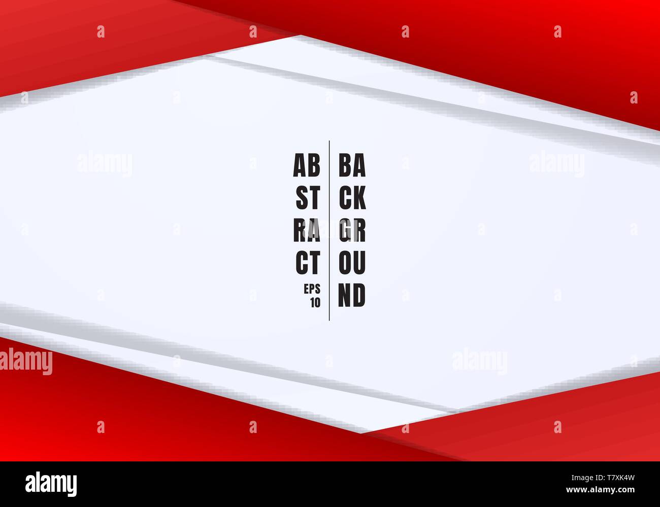 Abstract template header and footers red and gray geometric triangles ...