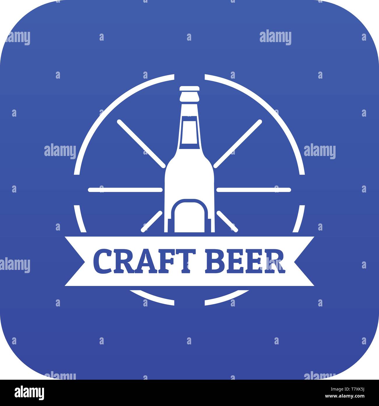 Craft beer icon blue vector Stock Vector Image & Art - Alamy