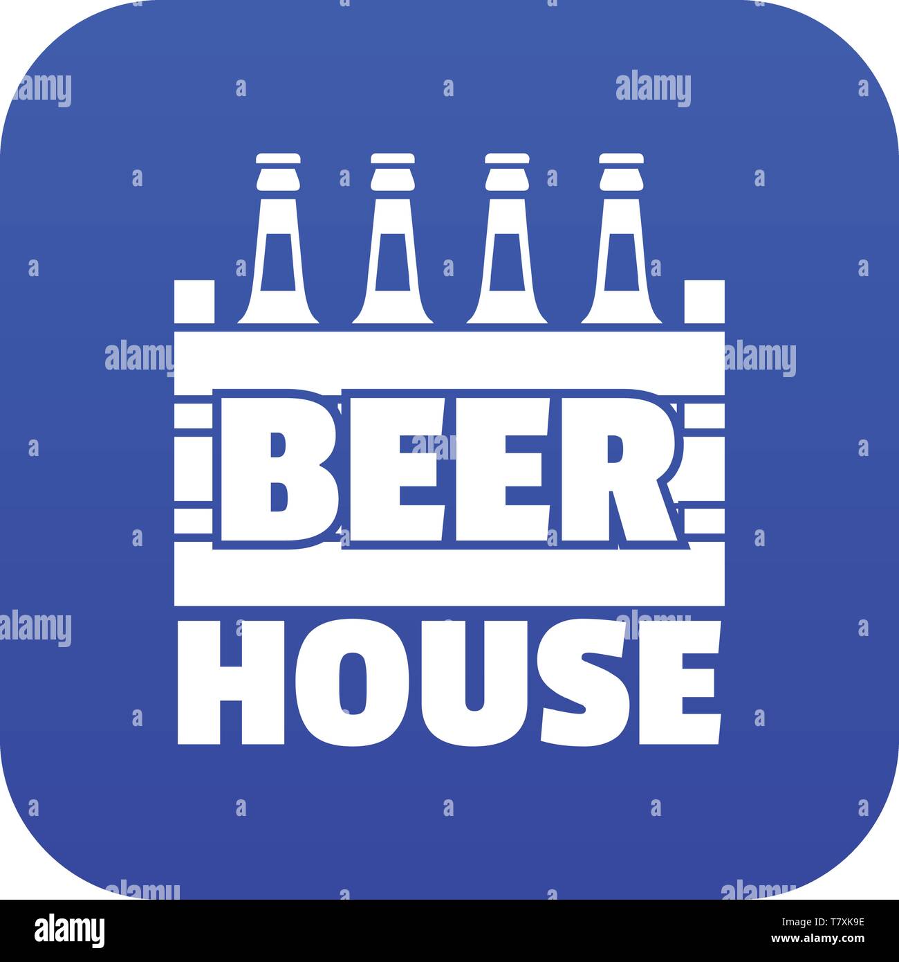 Beer icon blue vector Stock Vector Image & Art - Alamy